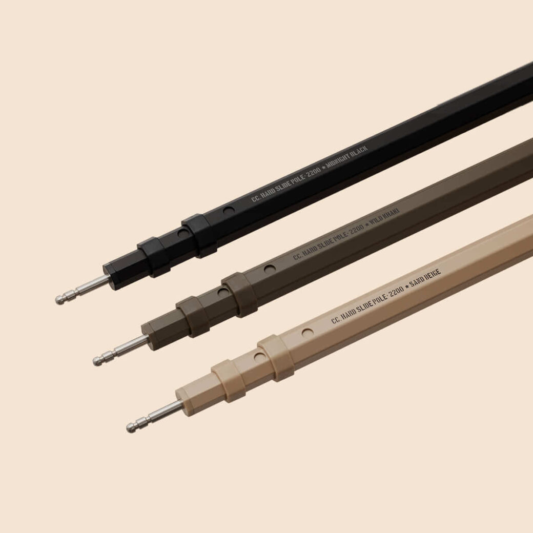 HARD SLIDE POLE (3000) (Black) — Camp One Outdoor brand